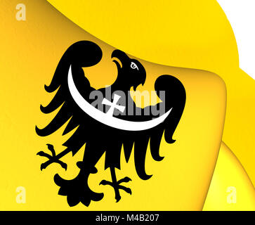 Flag of Lower Silesian Voivodeship, Poland. Close Up Stock Photo - Alamy