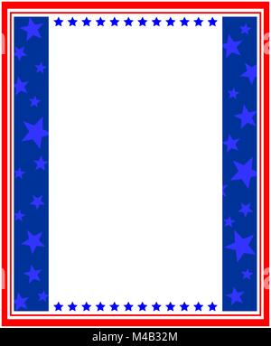 American flag symbols patriotic border frame with copy space for your ...