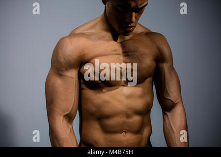 abdomen body fitness bodybuilder muscular sinewy guy men man sport ...