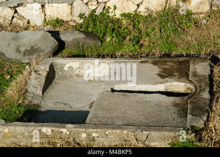 Archaeological ruins of ancient toilet structure in Caesarea, Israel ...