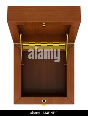 empty wooden box (top view) on a white background Stock Photo - Alamy