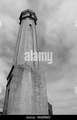 historical watchtower at Alcatraz island Stock Photo - Alamy