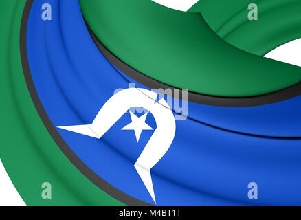 Flag of Torres Strait islanders. 3D Waving flag design. The national ...