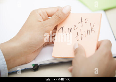 Handwriting text Time To Think. Concept meaning Reconsider some things ...