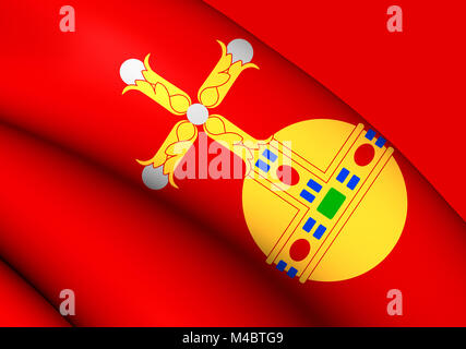 Flag of Uppsala, Sweden. Close Up Stock Photo - Alamy
