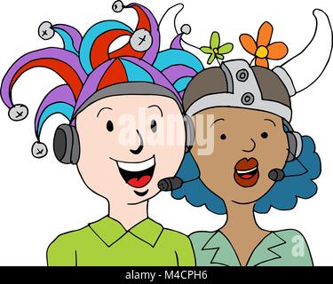 An image of people wearing funny hats Stock Vector Image & Art - Alamy