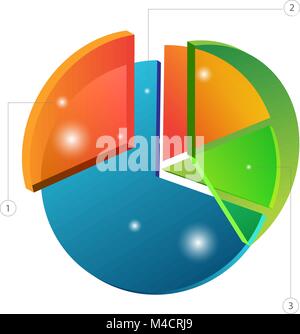 An image of a Overlapping Transparent Pie Chart Slices business ...