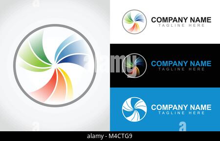 Creative Abstract Camera Colors Logo Vector Design Icon Symbol ...