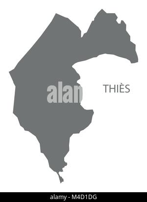 Map of Thies, a province of Senegal Stock Vector Image & Art - Alamy