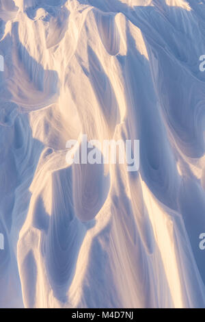 Wind blown snow formations (Sastrugi), Riisitunturi National park ...