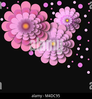 Beautiful paper cut effect illustration. Abstract colorful layers ...