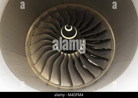 Close up of Airbus A380 turbine jet engine Stock Photo - Alamy
