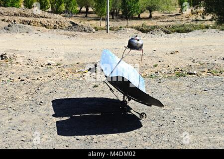 Concave mirror technology of the solar power plant "La Risca" near ...