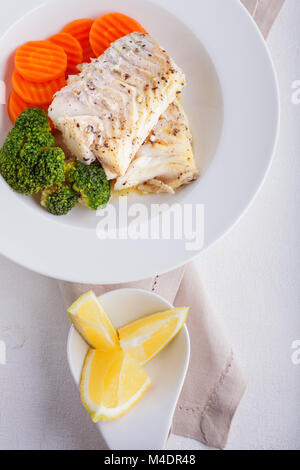 Stewed cod and vegetables Stock Photo - Alamy