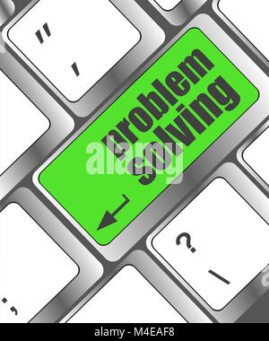 problem solving button on computer keyboard key Stock Photo - Alamy