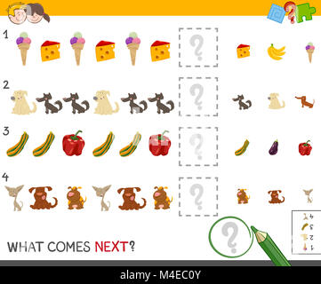 complete the pattern with objects game Stock Photo - Alamy