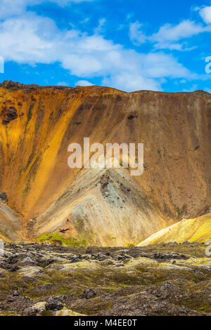 The pink and orange rhyolite mountains Stock Photo - Alamy