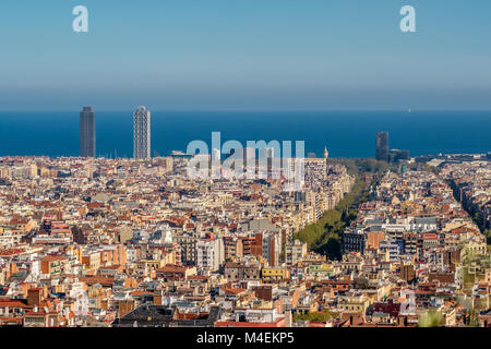 Barcelona cityscape overlook Stock Photo - Alamy