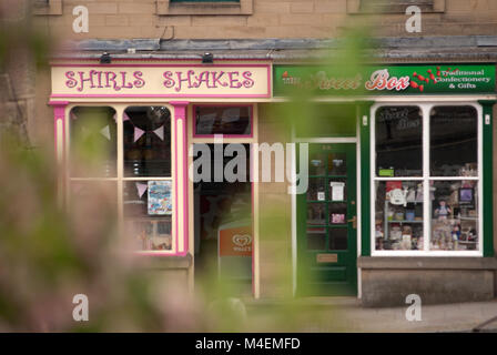 Shops, Barnard Castle, County Durham Stock Photo - Alamy