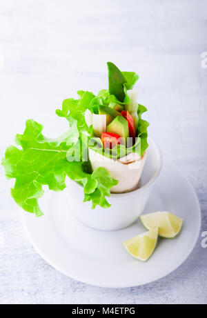 Vegetable wrap sandwiches Stock Photo - Alamy