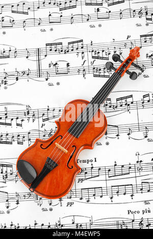 Viola with sheet music Stock Photo - Alamy
