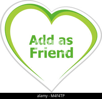 Add as a friend text concept isolated over white background Stock Photo ...