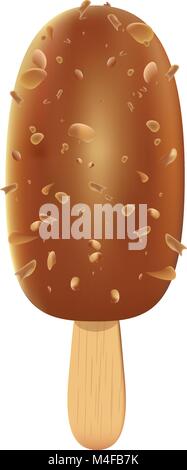 delicious ice cream in stick kawaii vector illustration design Stock ...