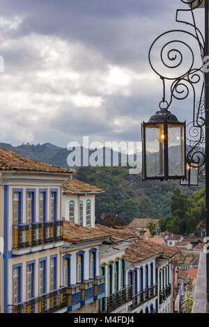 Street of Ouro Preto, Brazilian city. UNESCO World Heritage Stock Photo ...