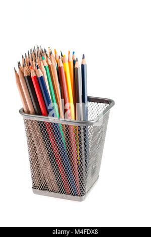 color pencils in holder Stock Photo - Alamy
