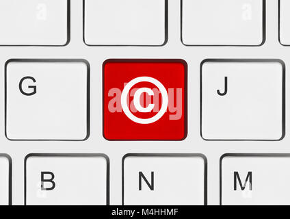 Computer keyboard with Copyright symbol Stock Photo - Alamy