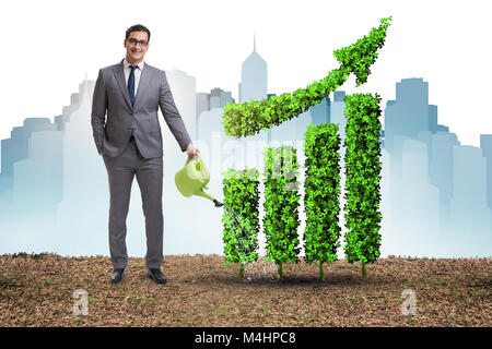 The businessman in sustainable green development concept Stock Photo ...