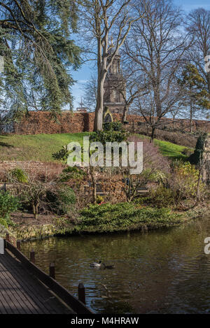 British Gardener Percy Thrower statue in the beautiful Quarry garden in ...