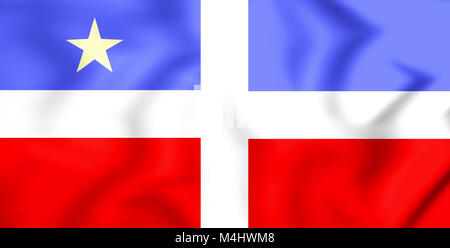 3D-Illustration of a Puerto Rico flag - realistic waving fabric flag ...