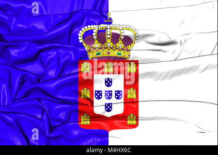 3D Flag of Portugal (1830-1910). 3D Illustration Stock Photo - Alamy