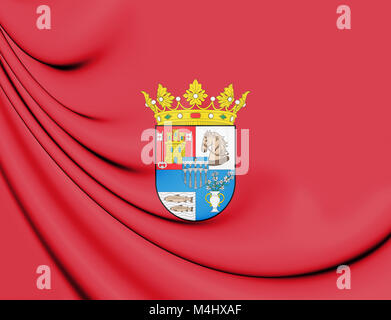 3D Flag of Segovia Province, Spain. 3D Illustration Stock Photo - Alamy