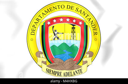 3D Illustration of a waving Colombia department flag of Norte de ...