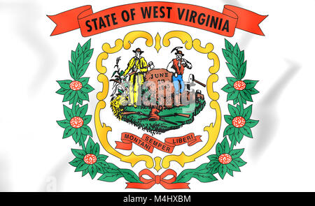 West Virginia coat of arms, USA. 3D Illustration Stock Photo - Alamy