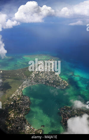 Bird's eye view of Mauritius Stock Photo - Alamy