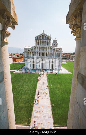 Italy, Pisa, July 21, 2013 Leaning tower in Pisa - Italy at night Stock ...