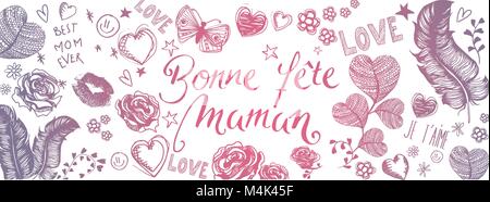 Mothers Day French Bonne Fete Des Meres Design Stock Vector Image & Art ...