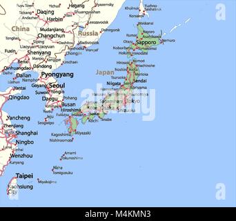 Japan vector country map outline Stock Vector Image & Art - Alamy