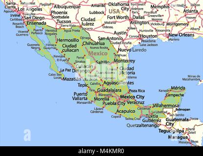 mexico country map Stock Vector Image & Art - Alamy