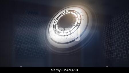 Glowing circle technology interface Stock Photo - Alamy