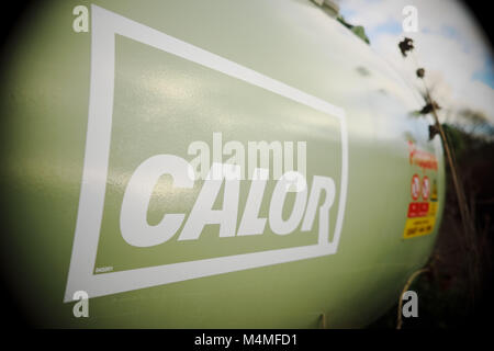 LPG gas storage tank rural location Stock Photo - Alamy