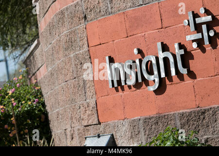A logo sign outside of the headquarters of Insight Enterprises in Tempe ...
