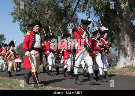 British Infantry Redcoats marching in column, 1815 foot regiment Stock ...