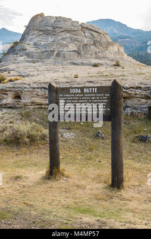 Soda Butte formed by a hot spring over a hundred years ago, is a ...