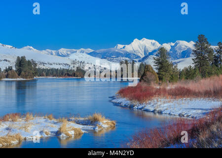 flathead river below the mission mountains and national bison range ...