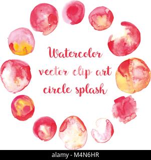 Watercolor Round Pastel Color Circles Collection Stock Vector Image ...