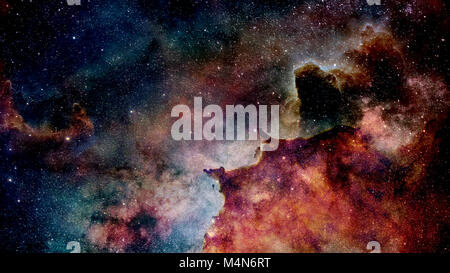 panorama colorful background with nebula galaxy space Stock Photo - Alamy